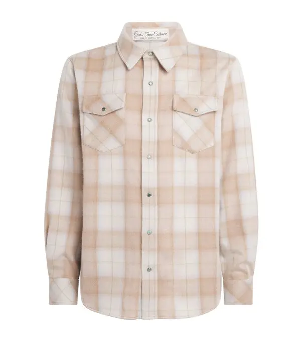 GOD'S TRUE CASHMERE Cashmere Tartan Overshirt - Orange