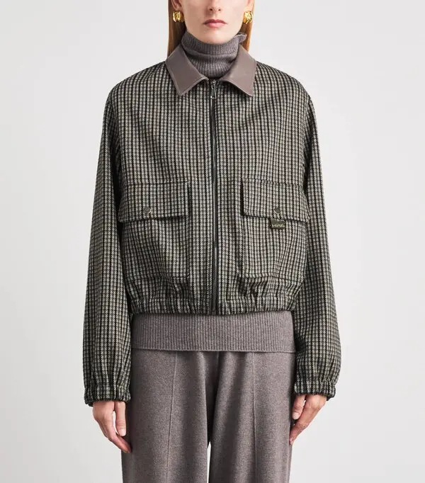 Fabiana Filippi Houndstooth Bomber Jacket