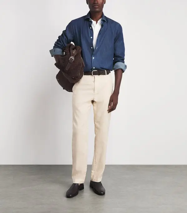 BARBA NAPOLI Slim Denim Shirt