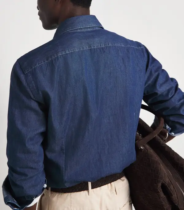 BARBA NAPOLI Slim Denim Shirt