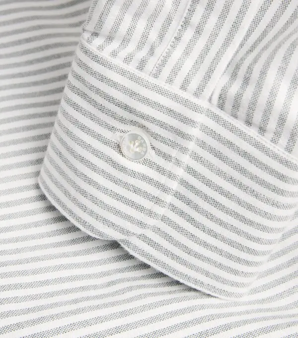 BARBA NAPOLI Washed Cotton Stripe Shirt