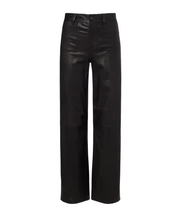 FRAME High-waisted Casual Pants - Black