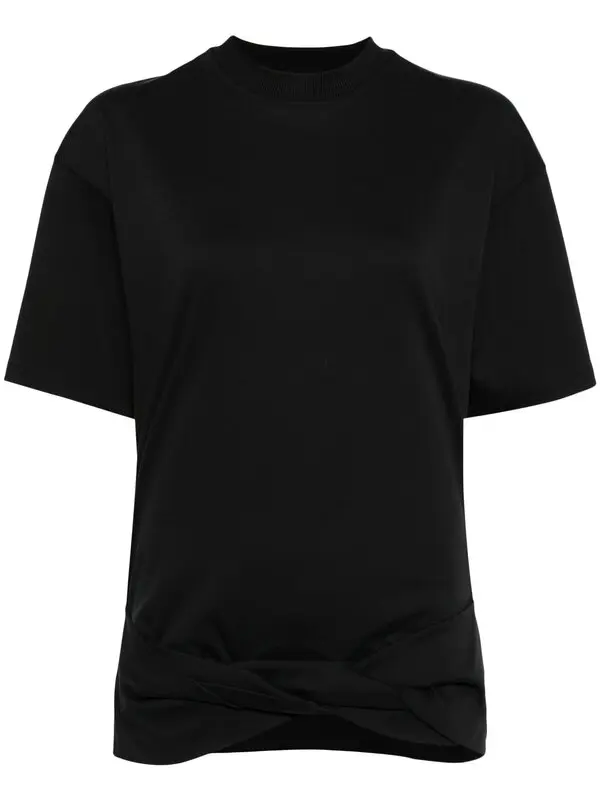 Off-White Arrows-embroidery Cotton T-shirt - Black