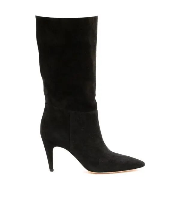 GIANVITO ROSSI 85mm Suede Pointed-toe Boots - Black