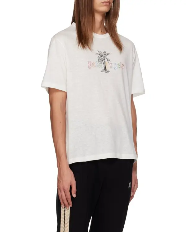 Palm Angels Logo Printed Crewneck T-shirt