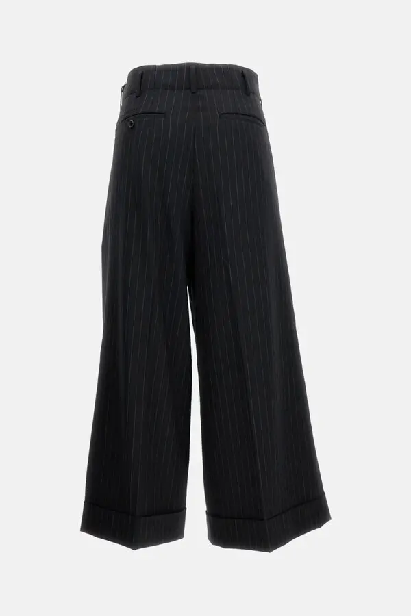 Comme Des Garçons Striped Wide Leg Pants