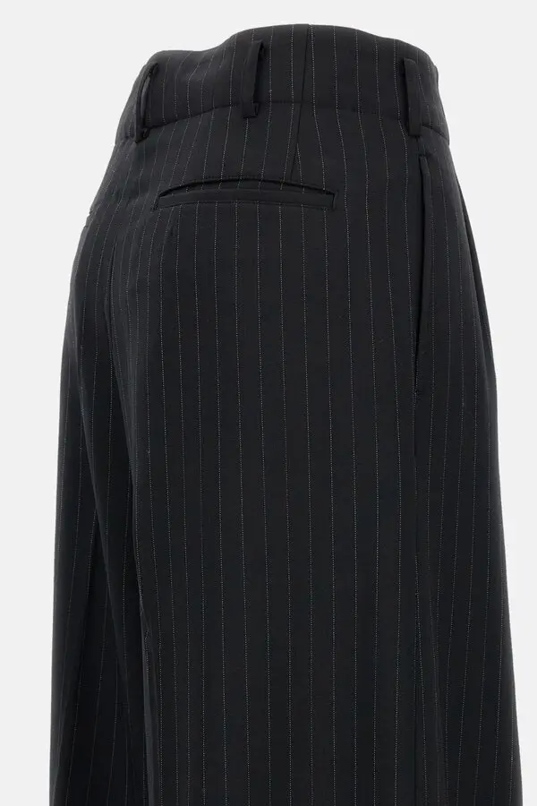 Comme Des Garçons Striped Wide Leg Pants