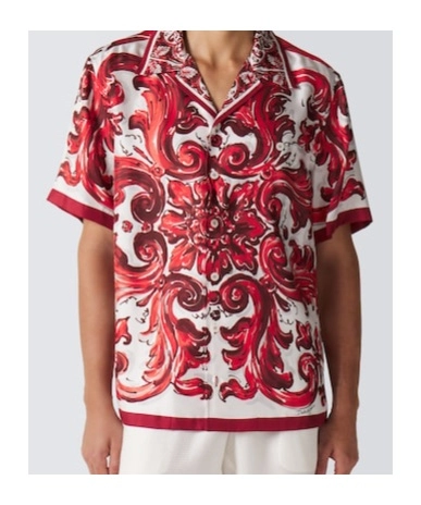 Dolce & Gabbana Majolica Silk Twill Shirt
