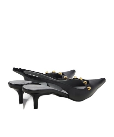Balenciaga Studded Leather Slingback Pumps