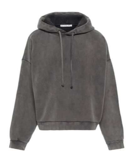Acne Studios Faded Cotton Hoodie - Black
