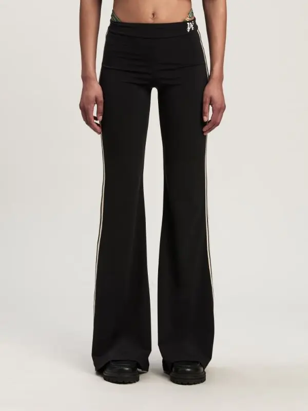 Palm Angels Side Stripe Detailed Flared Trousers