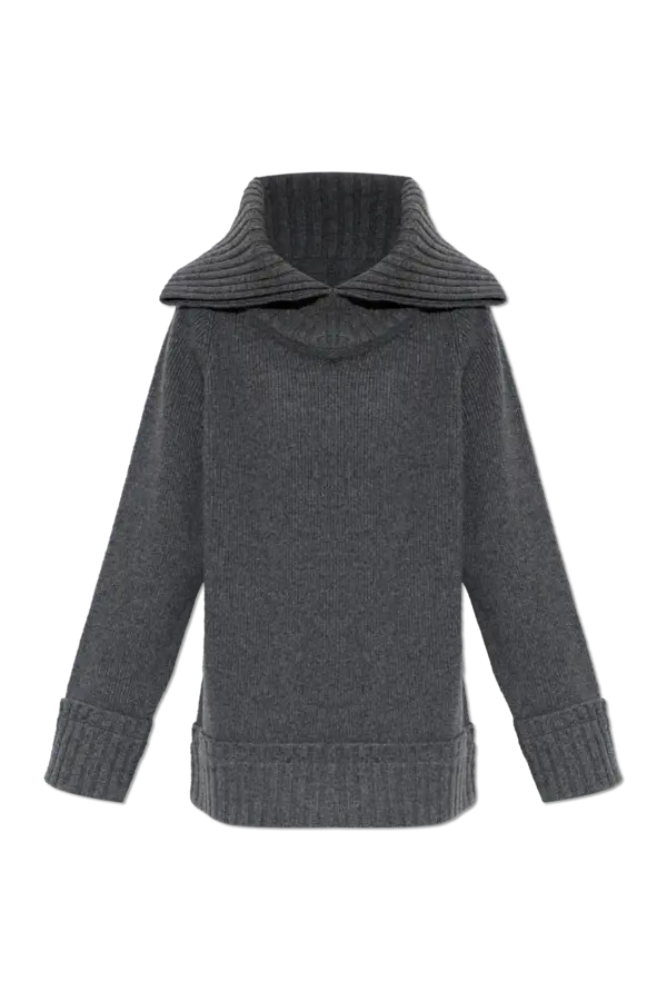 Victoria Beckham Sweater With A Wide Collar - Grey