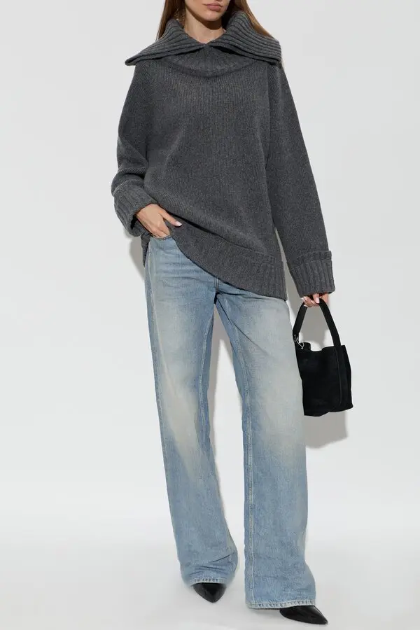 Victoria Beckham Sweater With A Wide Collar