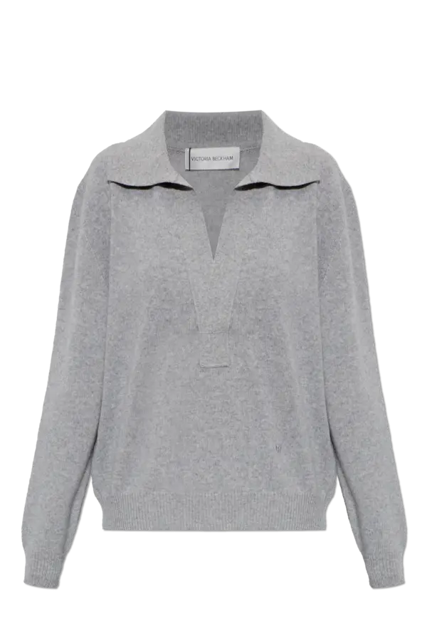 Victoria Beckham Long-sleeve Polo - Grey