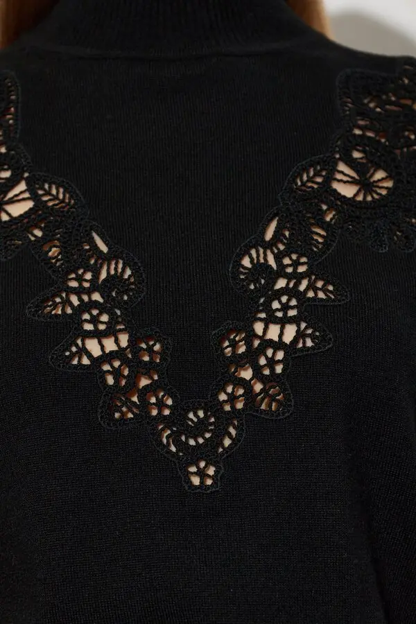 Zimmermann Wool Sweater With A Stand-up Collar