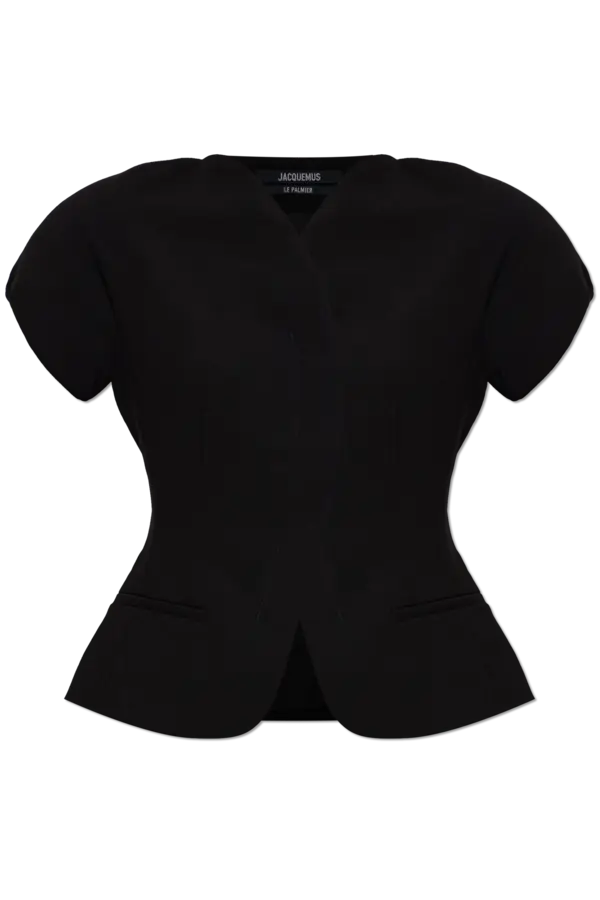 Jacquemus Ovalo' Short Sleeved Blazer - Black