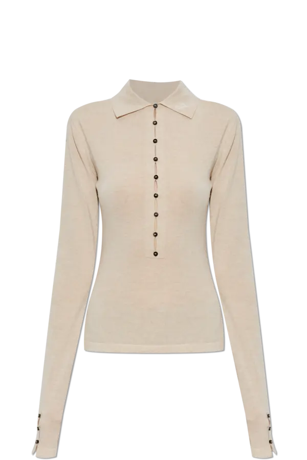 Jacquemus Merino’ Wool Polo With Long Sleeves