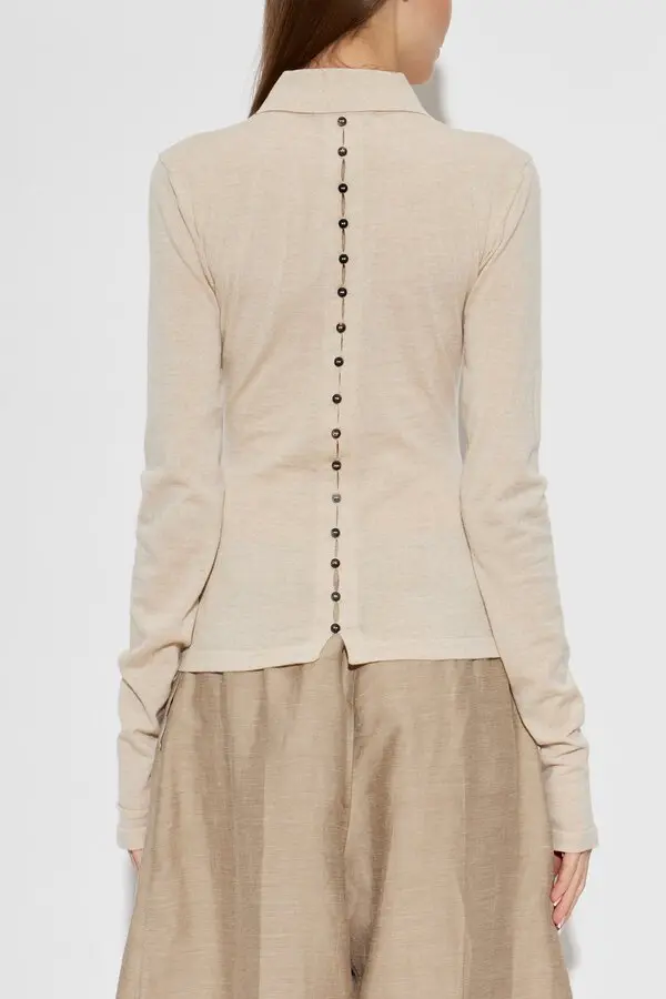 Jacquemus Merino’ Wool Polo With Long Sleeves