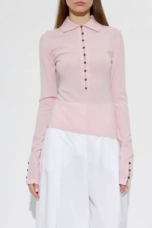 Jacquemus Wool Polo 'merino' With Long Sleeves