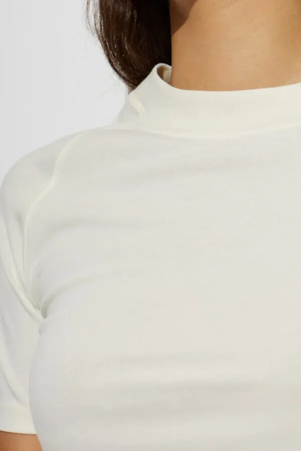 Fear Of God Cotton T-shirt With Embroidered Logo - Cream