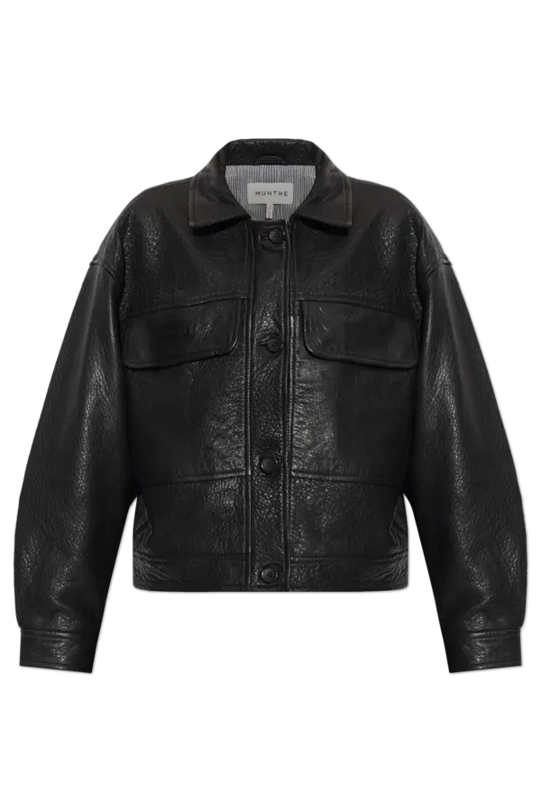 Munthe Leather Jacket ‘vineth’ In Vintage Style