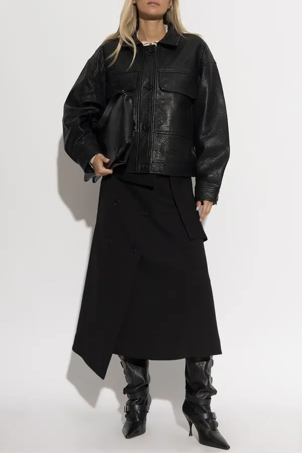 Munthe Leather Jacket ‘vineth’ In Vintage Style