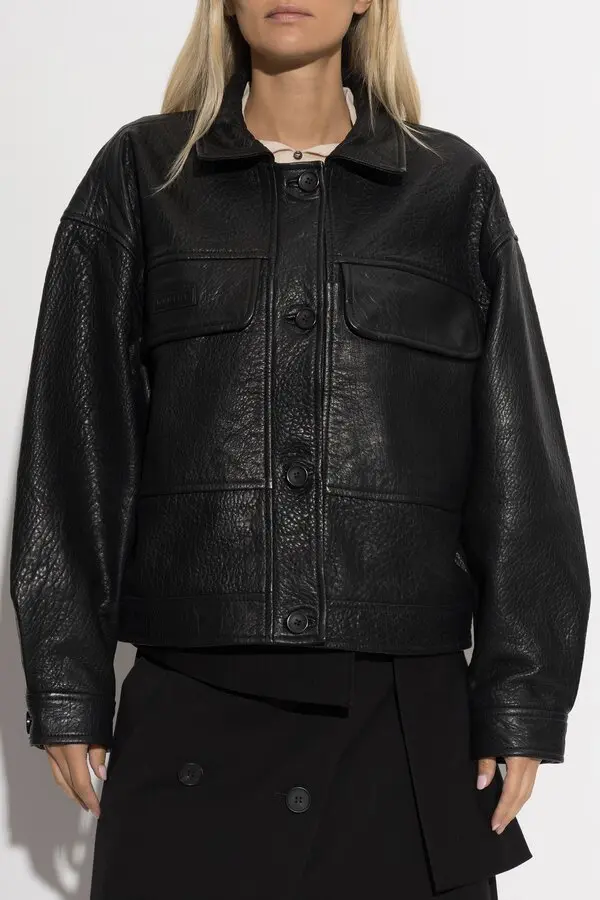 Munthe Leather Jacket ‘vineth’ In Vintage Style