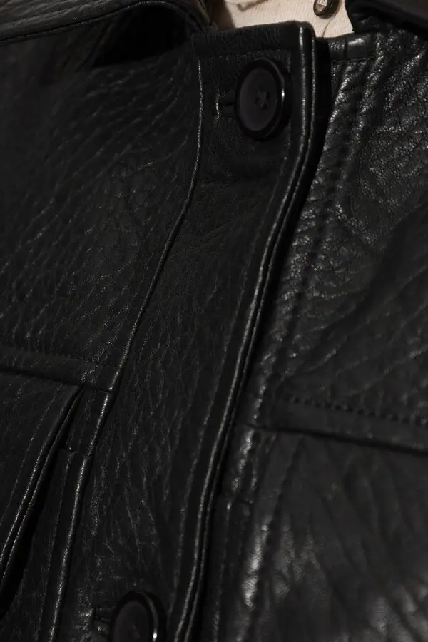 Munthe Leather Jacket ‘vineth’ In Vintage Style