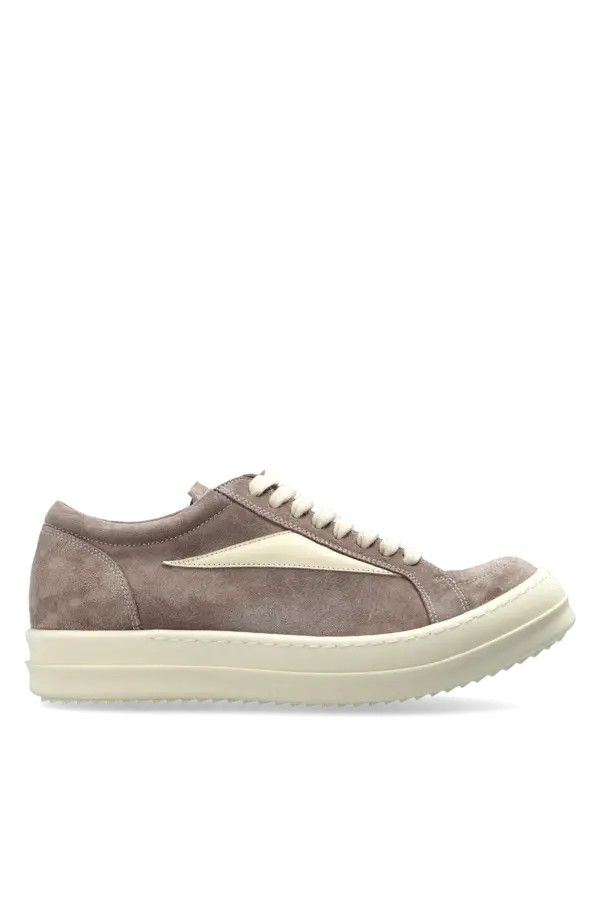 Rick Owens Leather ‘vintage Sneaks’ Shoes - Grey