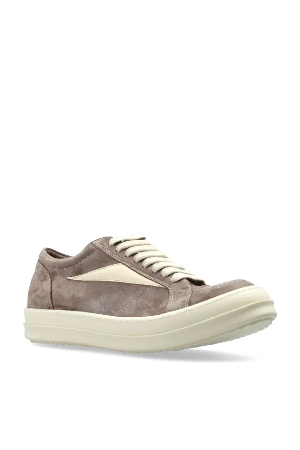 Rick Owens Leather ‘vintage Sneaks’ Shoes - Grey