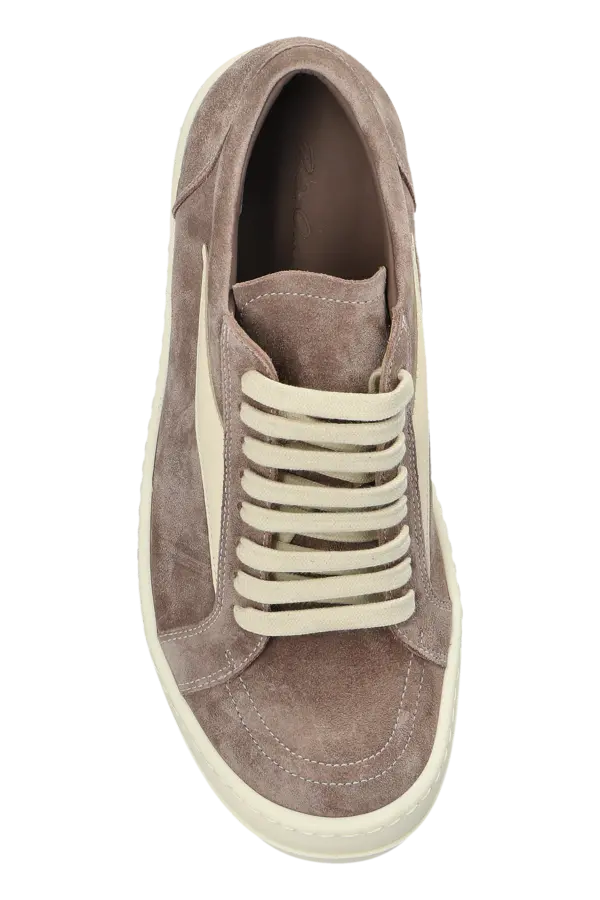 Rick Owens Leather ‘vintage Sneaks’ Shoes - Grey