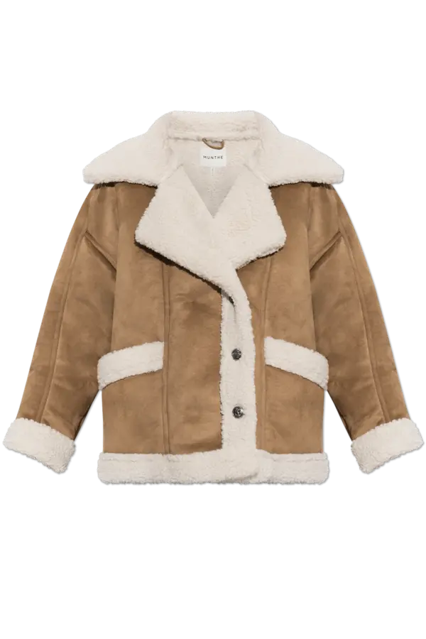 Munthe Short Shearling Coat ‘valter - Beige