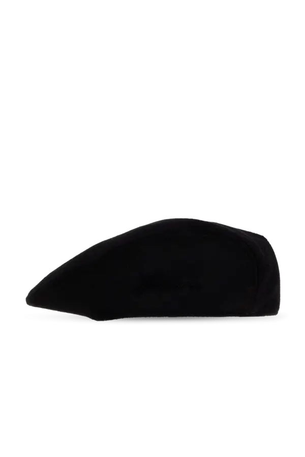 Jacquemus Valerie Cotton Flat Cap - Black