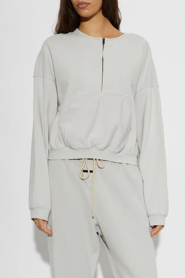 Fear Of God Oversized Cotton Sweatshirt With Half Zip