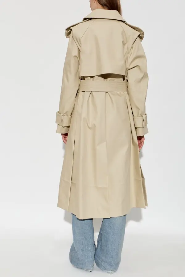 Victoria Beckham Cotton Trench Coat With Belt