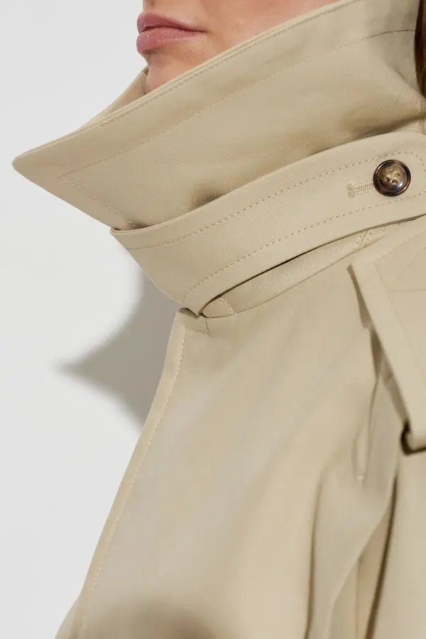 Victoria Beckham Cotton Trench Coat With Belt