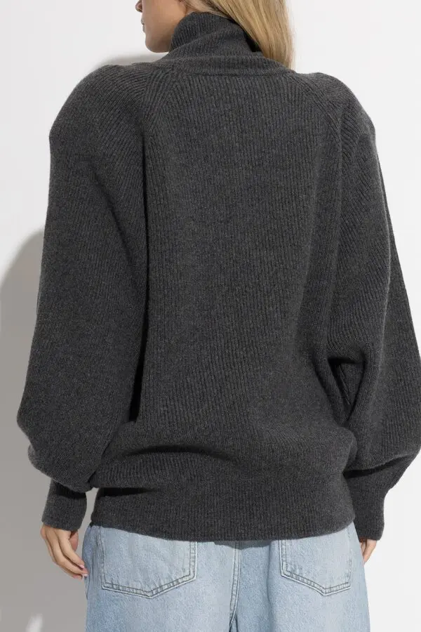 ROTATE BY BIRGER CHRISTENSEN Wool Turtleneck With Logo Patch