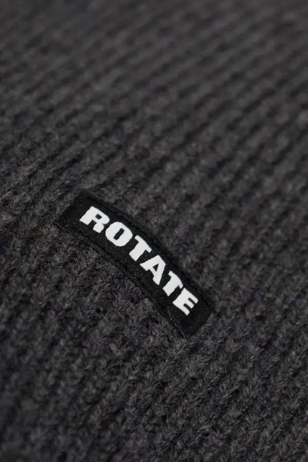 ROTATE BY BIRGER CHRISTENSEN Wool Turtleneck With Logo Patch