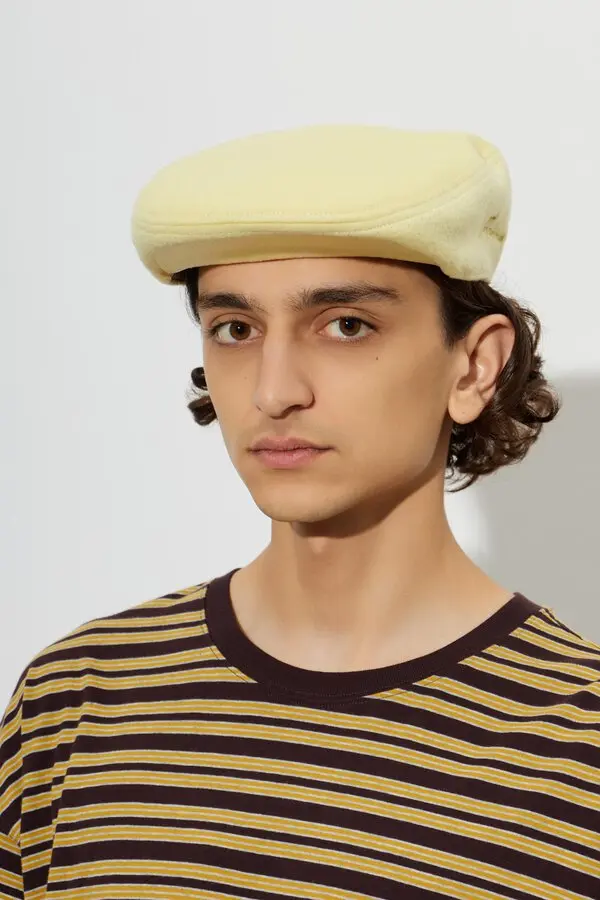 Jacquemus Valerie' Cotton Flat Cap - Yellow