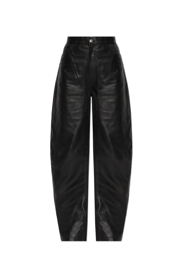 ROTATE BY BIRGER CHRISTENSEN Leather Trousers - Black