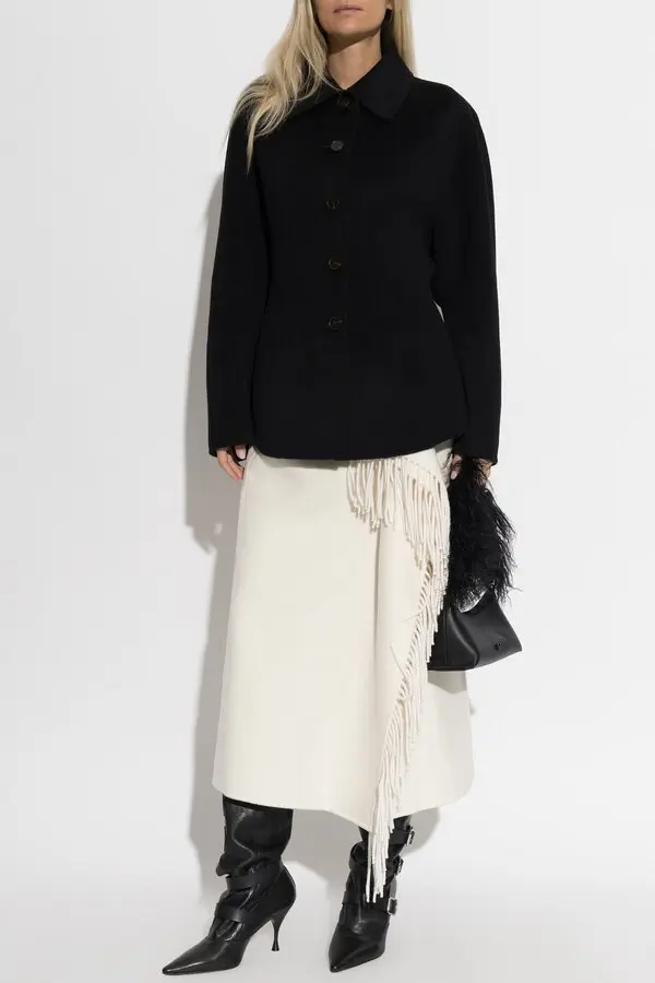 RÓHE Wool Skirt With Fringes