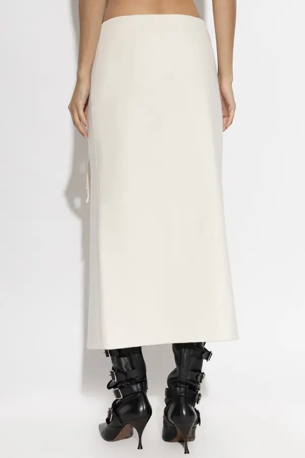 RÓHE Wool Skirt With Fringes