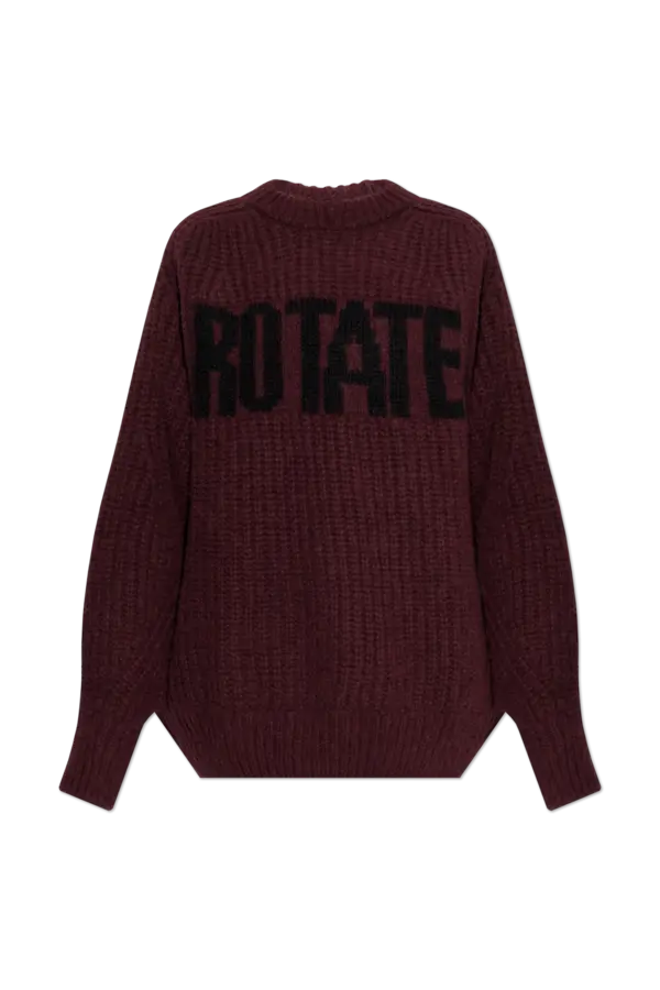 ROTATE BY BIRGER CHRISTENSEN Sweater With Logo - Burgundy