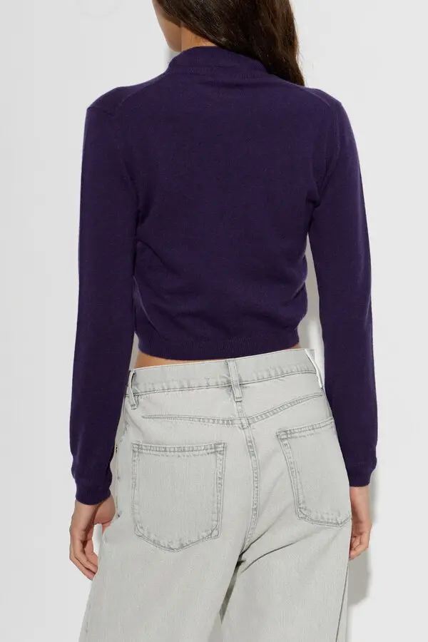 JIL SANDER Cashmere High Neck Cropped Sweater