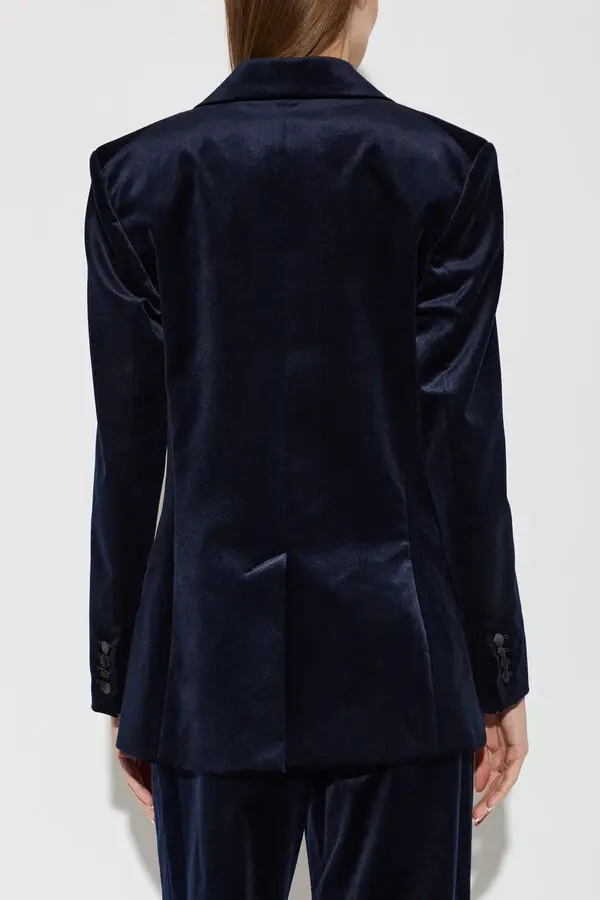 Victoria Beckham Velvet Single-breasted Blazer