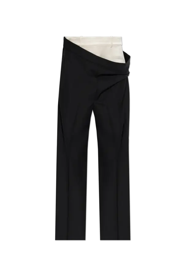 RÓHE Wool Pleated Trousers - Black
