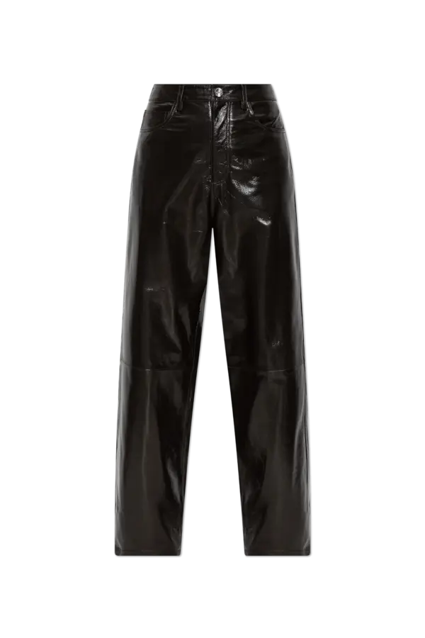 RÓHE Leather Trousers - Green