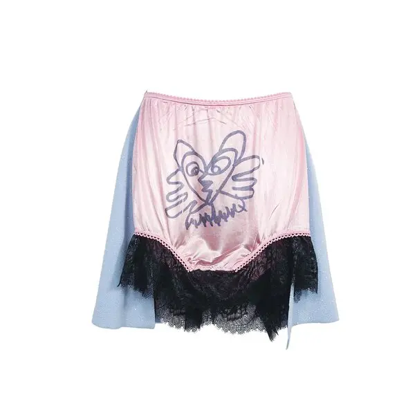 ACID CAT Acid Kitty Sparkle Lace Mini Skirt