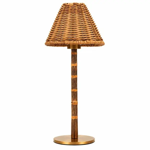DUGGAN SOCIETY Francis Cordless Bamboo Table Lamp