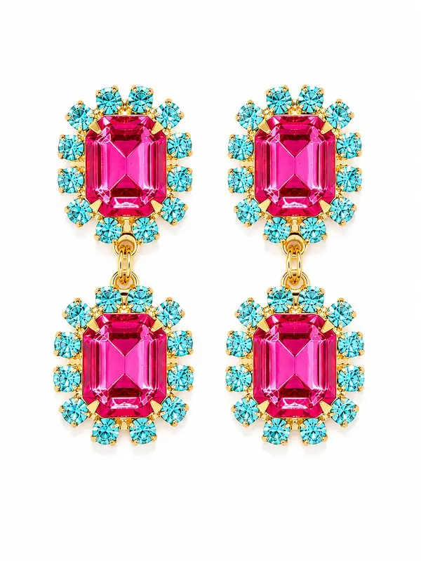 THE PINK REEF Twin Gem Earring In Bright